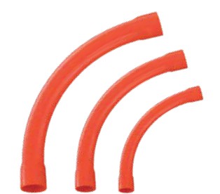 FUJIPIPES Electrical PVC Conduit Long Elbow 90° Size: 3" (90mm ...