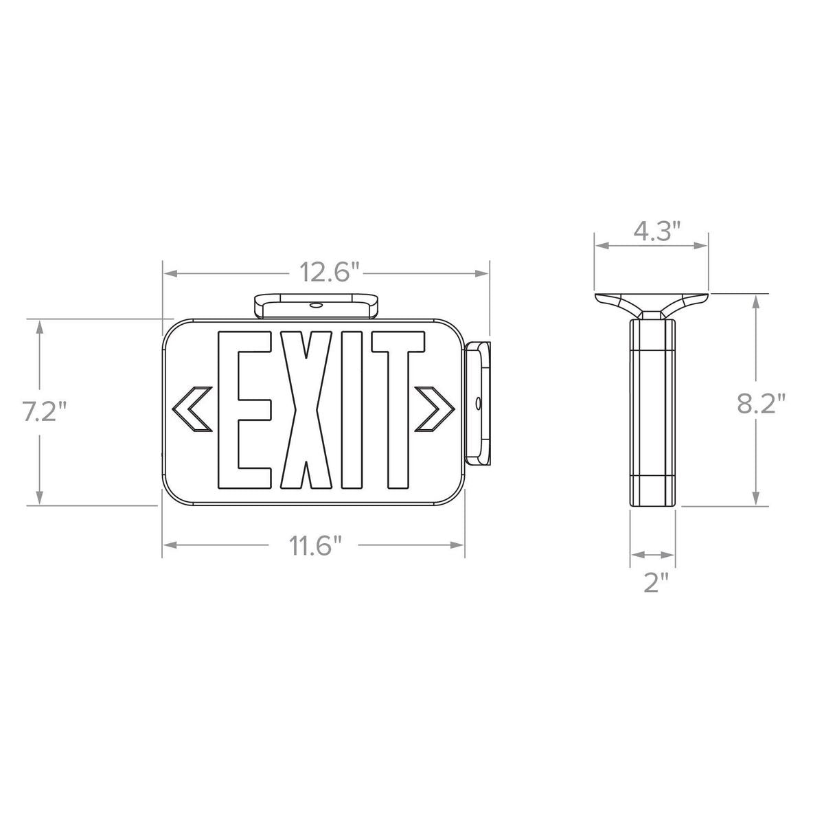 Brite Emergency LED Exit Sign GREEN Model# EX-ABSUL94VO – Zenith United ...