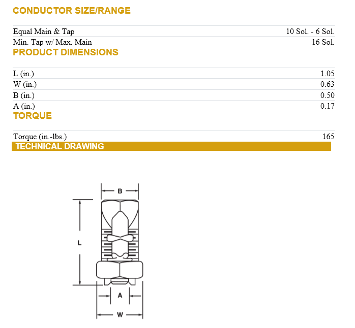 Penn Union Copper Split Bolt Connector 8 Sol. - 4 Sol. Model# S-4 ...