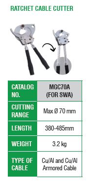 McGill Ratchet Cable Cutter for Steel Wire Armoured Cable Model# MGC70 ...