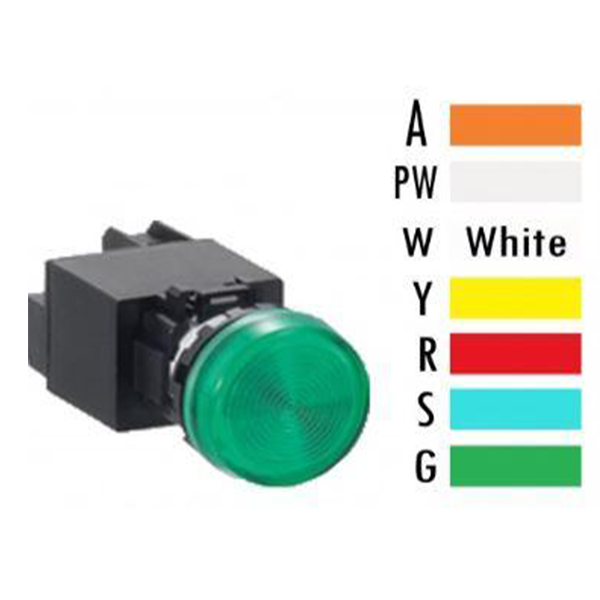 IDEC Pilot Light(LED), 22mm, Dome Transformer Type 230/240VAC, Red Mod ...